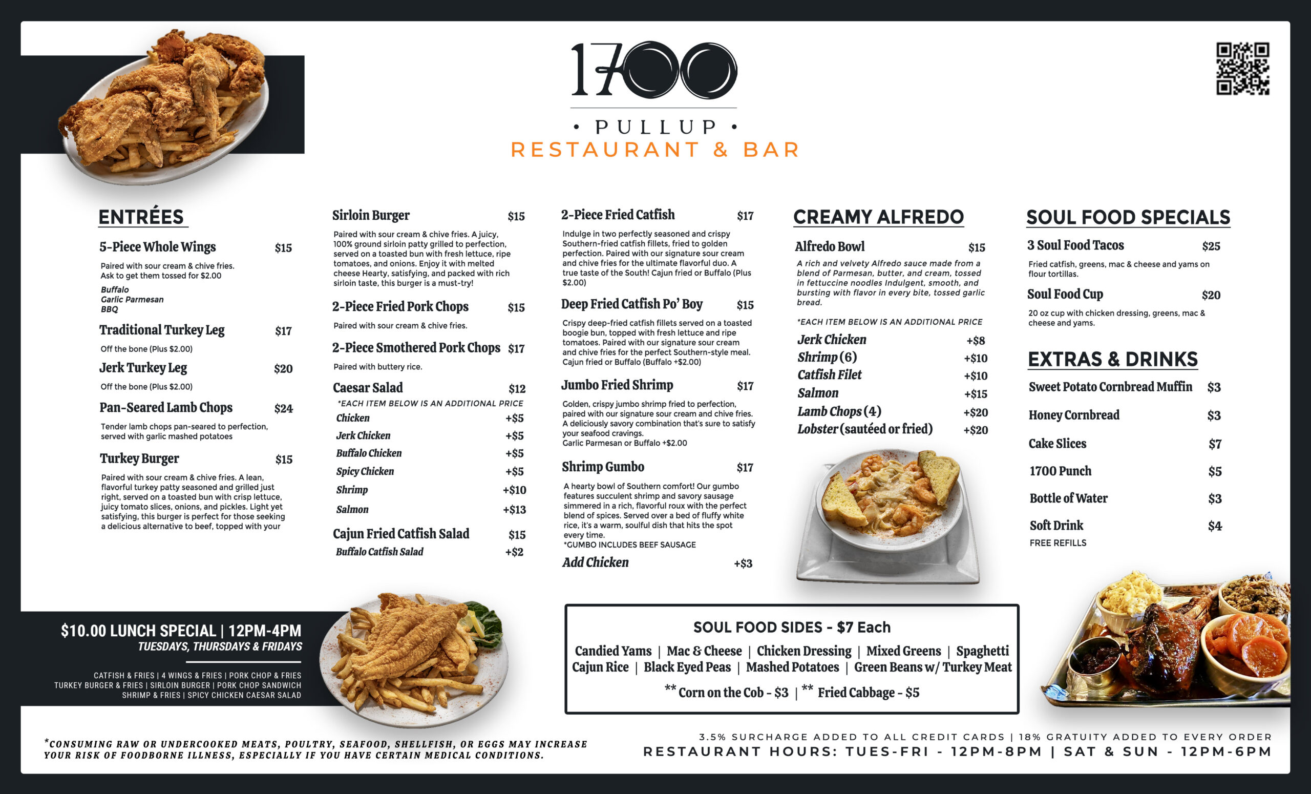 Menu 1700 Pull Up Menu 1700 Pull Up